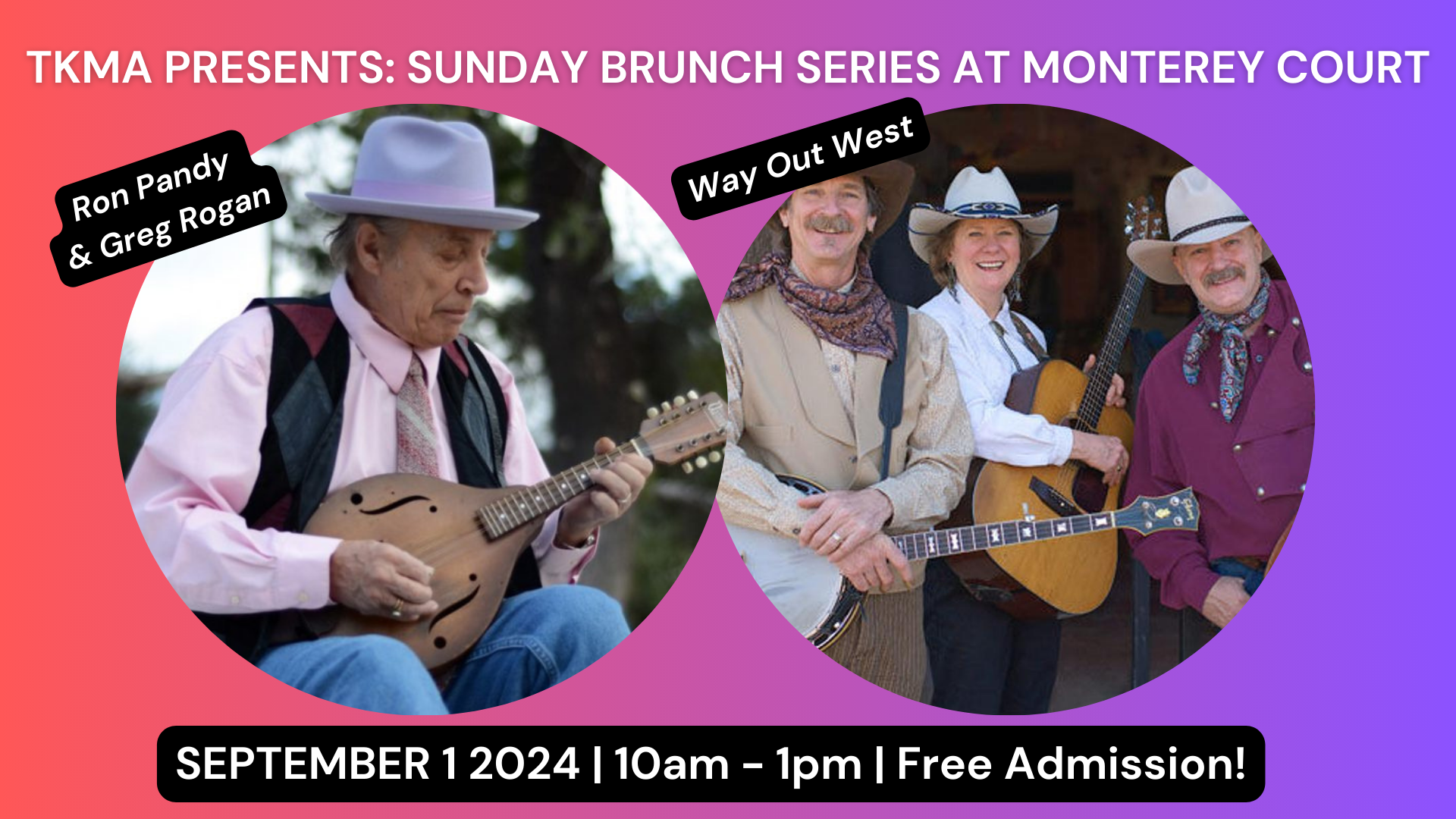 TKMA Presents: Sunday Brunch w/ Ron Pandy & Greg Rogan + Way Out West ...