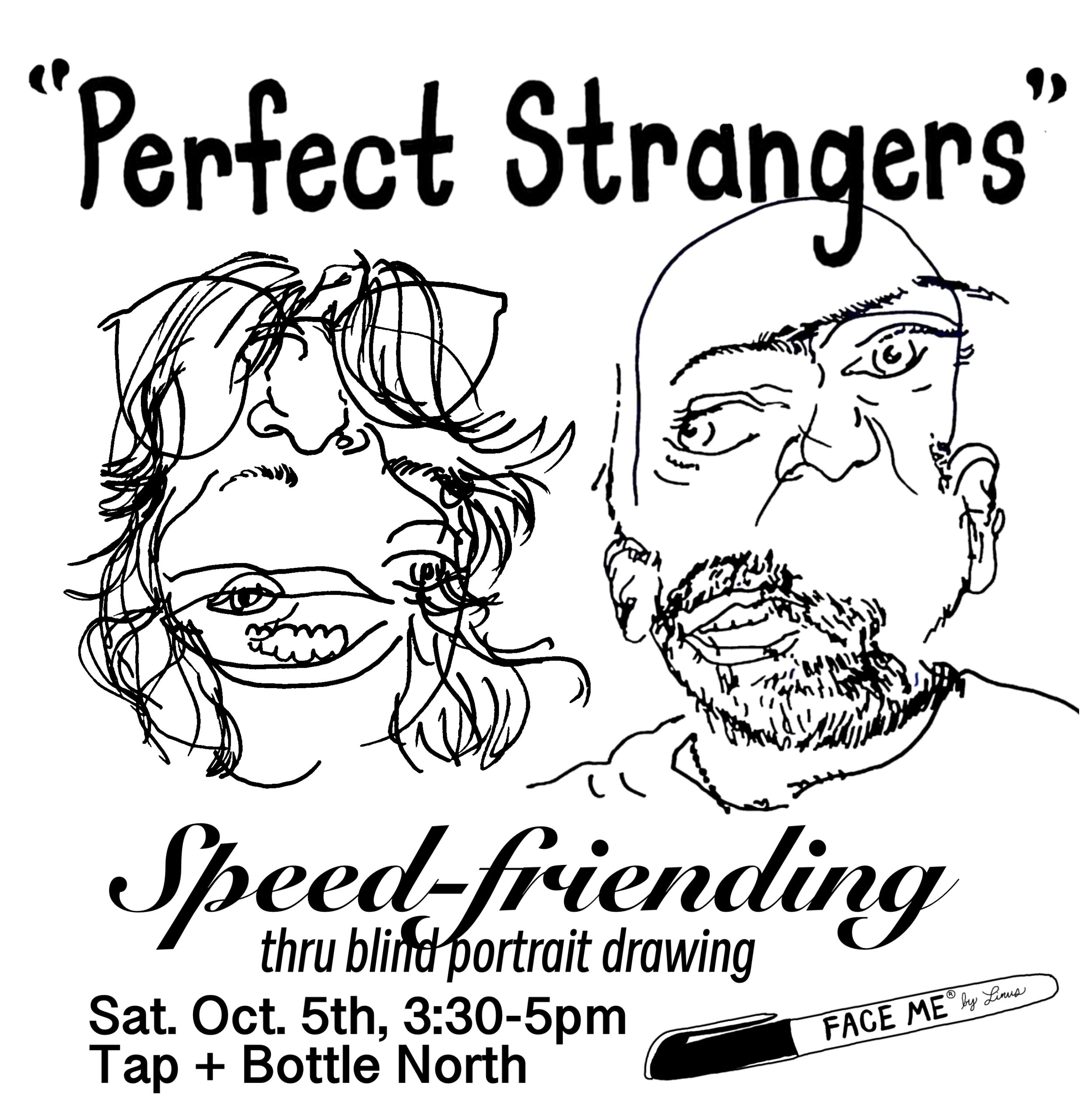 “Perfect Strangers” Blind Portrait Drawing / KXCI