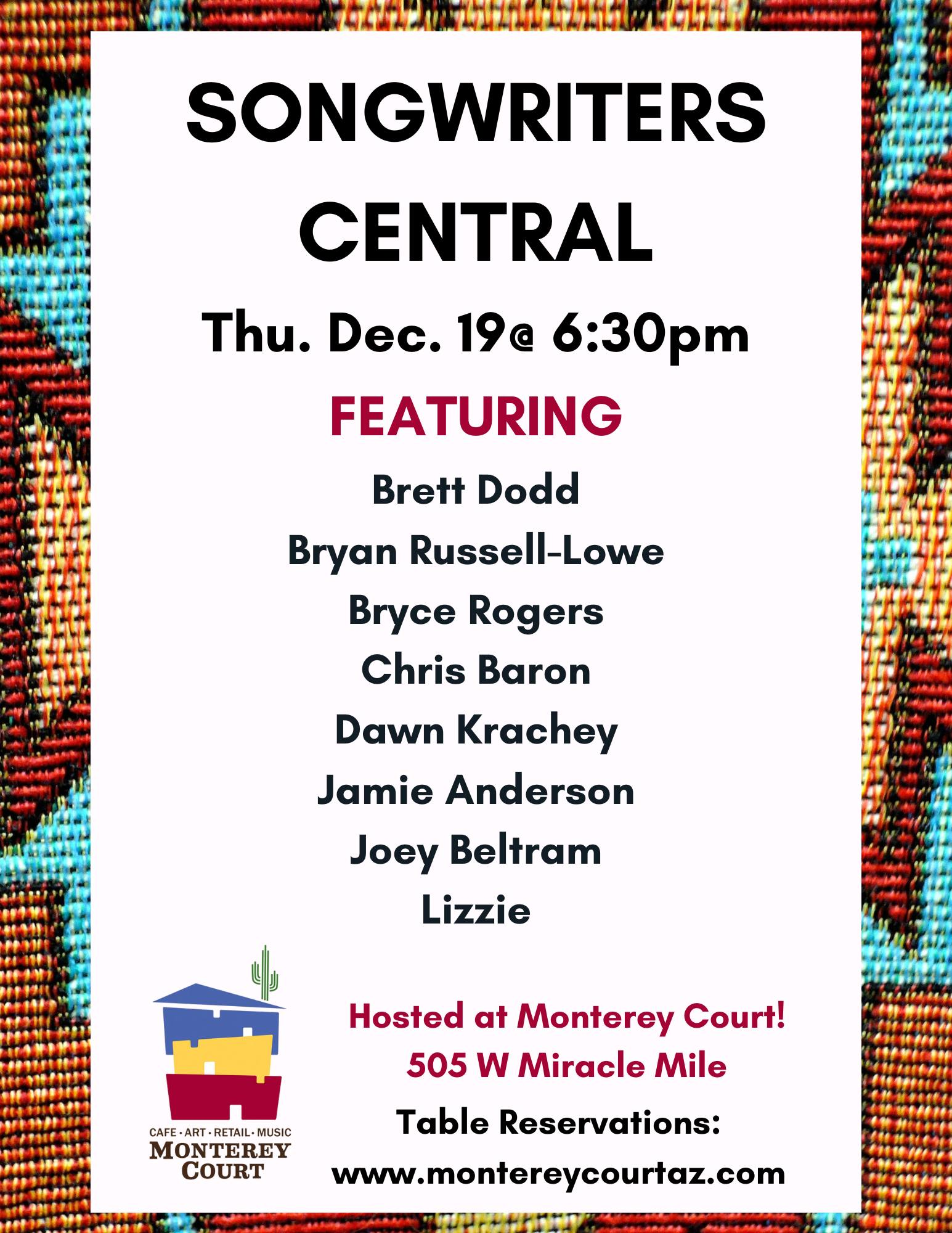 Songwriters Central – Round Robin Concert / KXCI